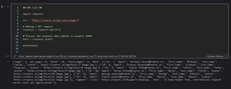 Load API Data into Fabric Lakehouse using Notebook: A Step By Step ...